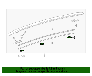 2016-2022 Lexus Luggage Rack Seal 63437-0E080 | OEM Parts Online