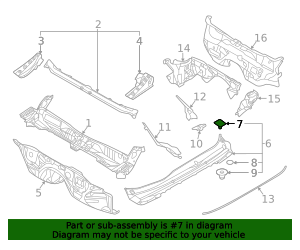 2008-2024 Subaru Cowl Grille Upper Retainer 91486KJ010 | OEM Parts Online