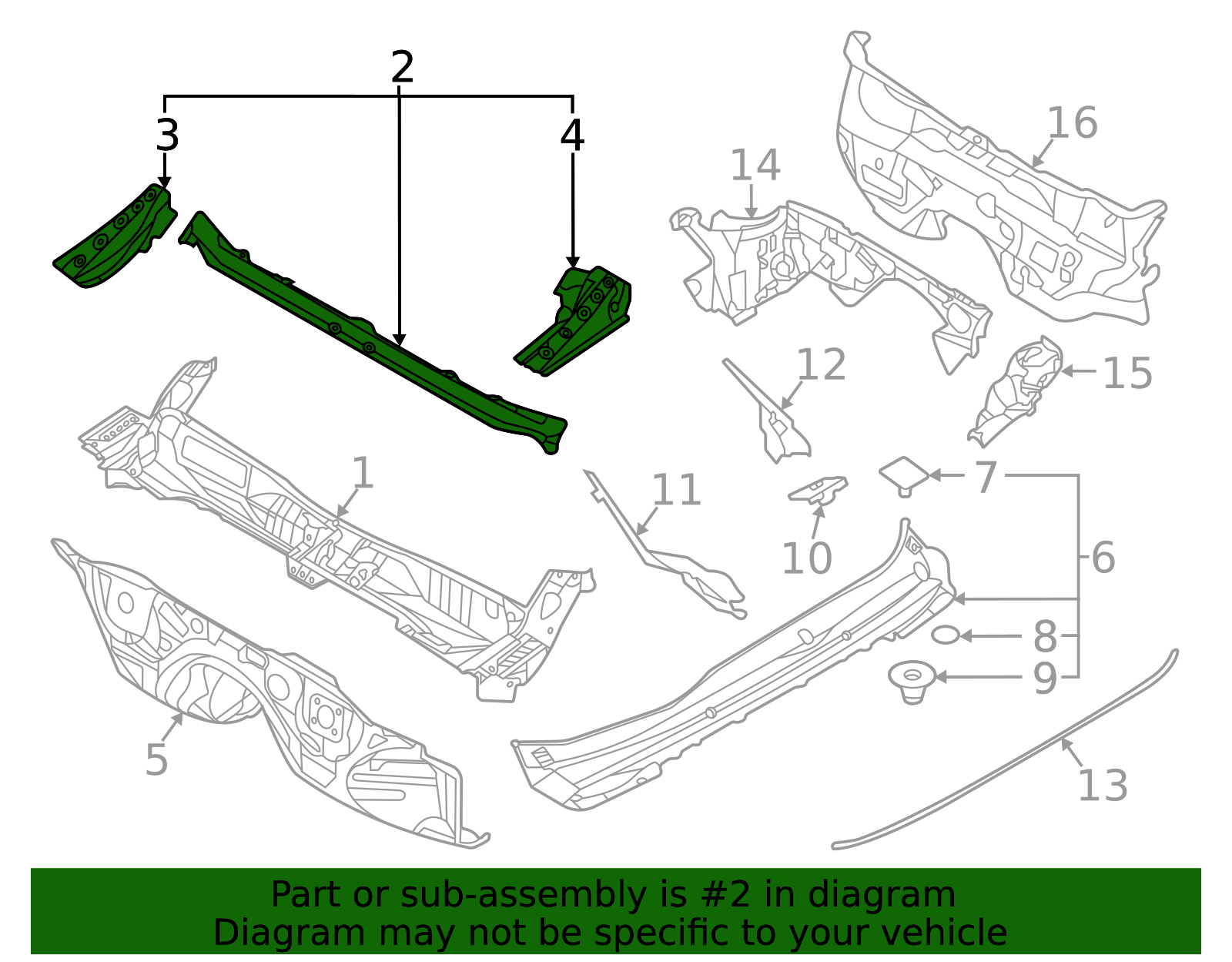 2020-2025 Subaru Front Panel 51060AN00A9P | Subaru Parts Guys