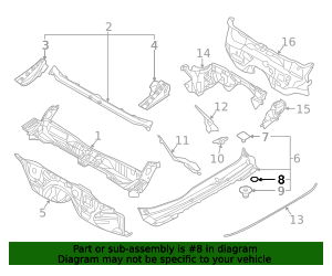91486FL020 - Cowl Grille Retainer - 2017-2021 Subaru | World OEM Parts ...
