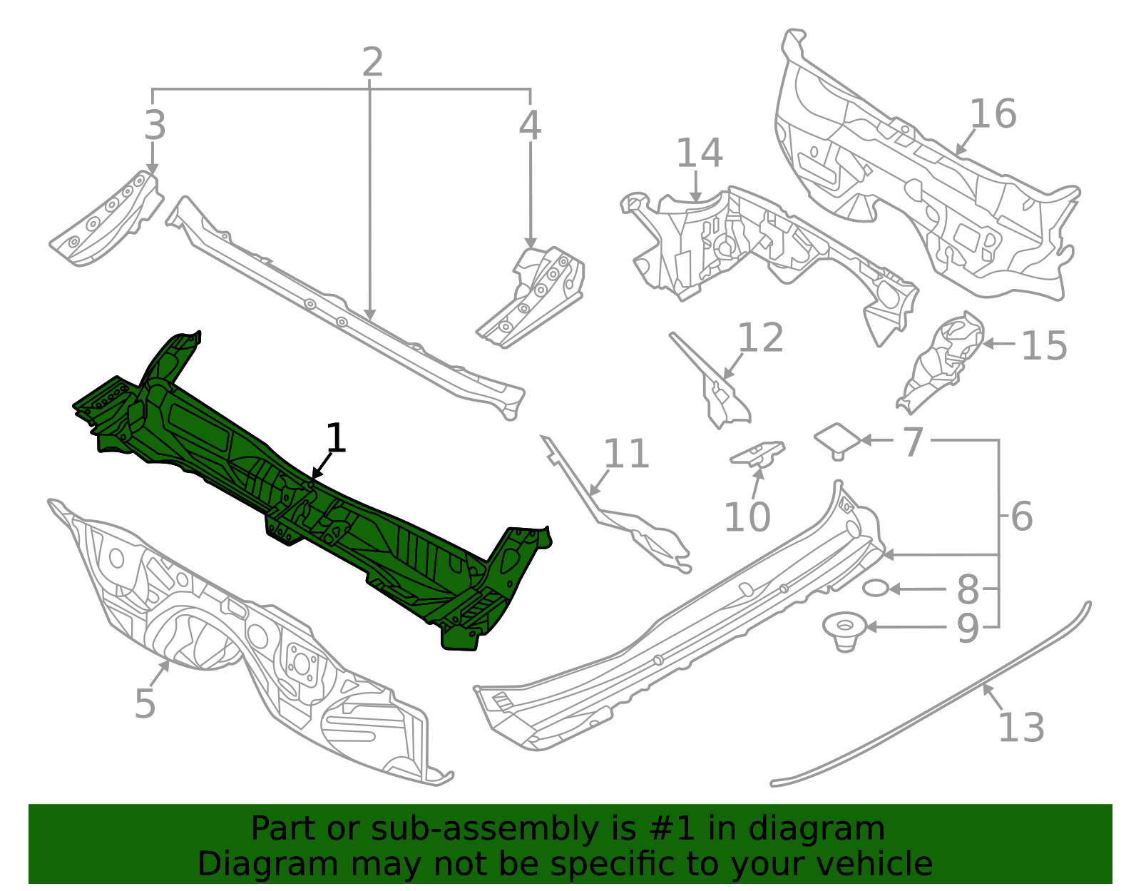 2020-2023 Subaru | 2020-2024 Subaru - Cowl Panel | 51121AN00B9P | World ...