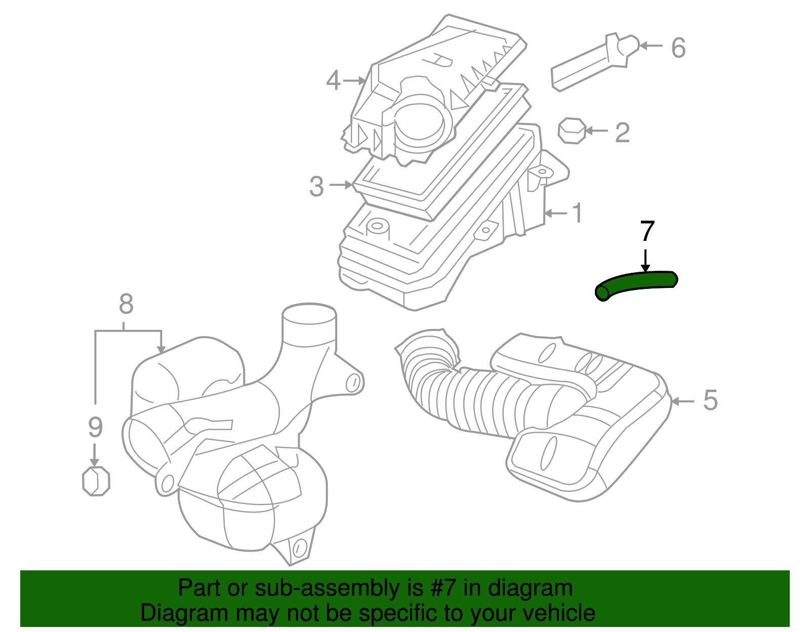 12643296 - Positive Crankcase Ventilation (PCV) Hose 2006-2017 GM ...