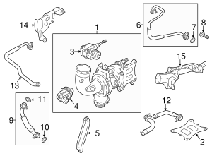 2018-2020 Audi Q5 Turbocharger Coolant Line 06L-121-497-T | Audi USA Parts