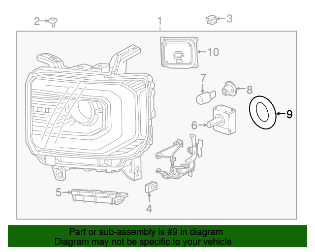2016-2024 GM Headlamp Bulb Access Cover 84064060 GM | GMPartsDirect.com