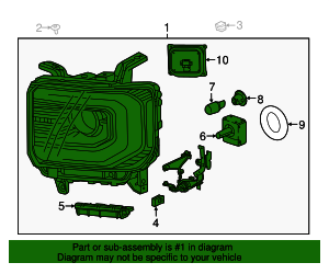 84515728 - Headlamp - 2016-2018 GMC Sierra 1500 | OEM Parts Quick