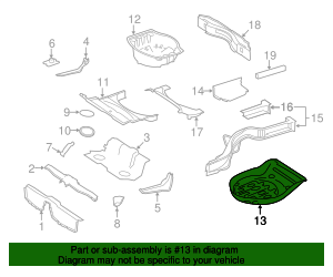 221-682-00-71 - Floor Pan Heat Shield 2007-2013 Mercedes-Benz ...
