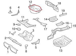 Side Member Assembly - Part #221-610-09-10 | Mercedes Parts Center