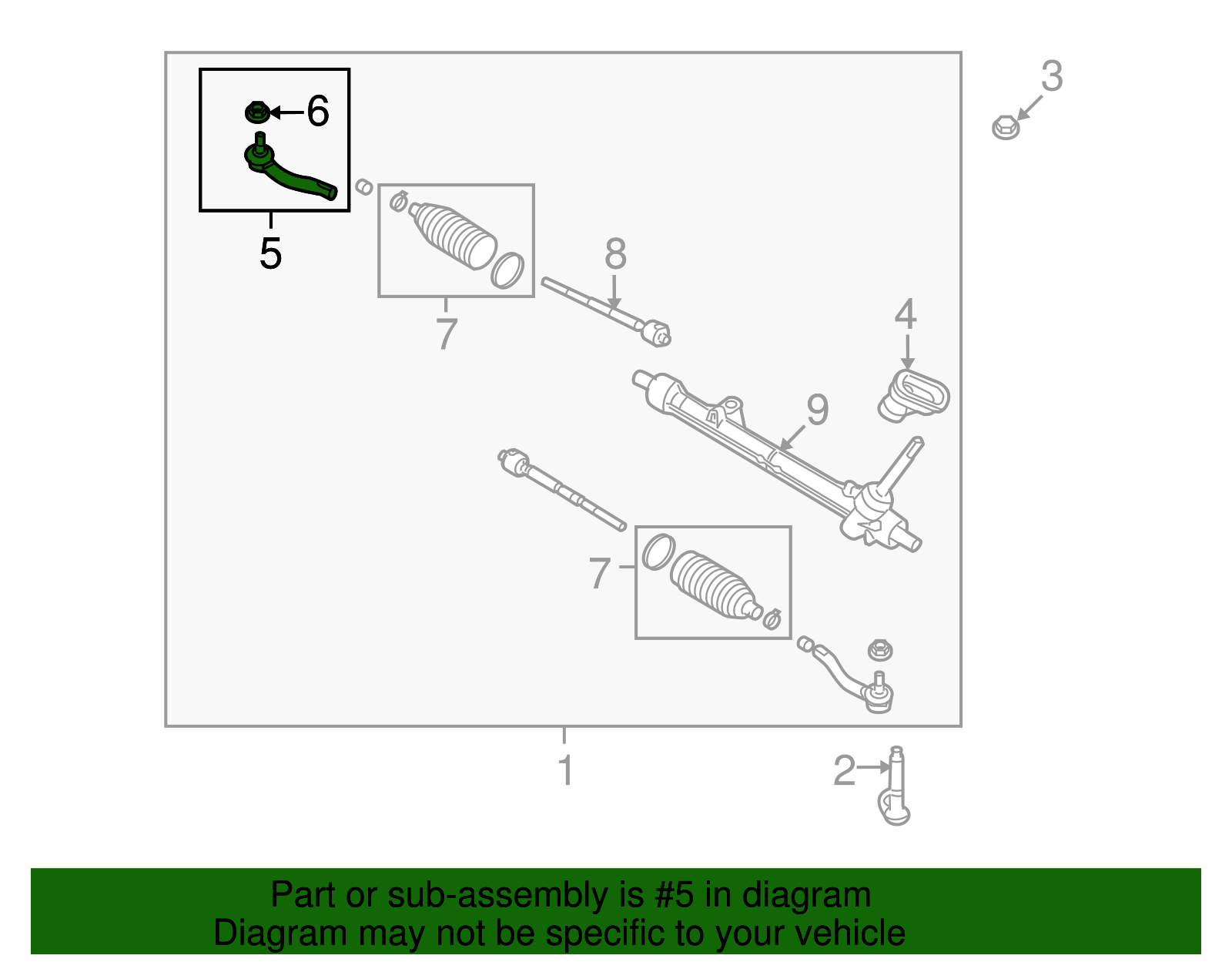 2007-2012 Nissan Sentra Outer Tie Rod D8520-ET00A | Nissan OEM Parts Online