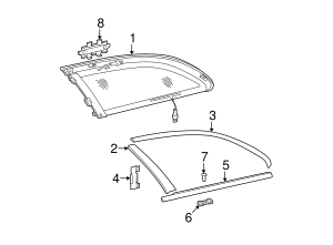 011-988-15-78 - Molding Strip Clip 2002-2005 Mercedes-Benz | Mercedes ...