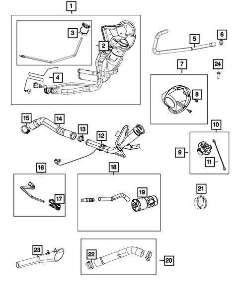 Fuel Tank Filler Tube for 2014 Ram 1500 | Mopar Parts Corp
