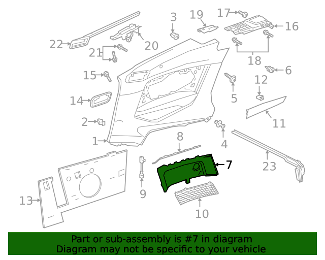 8W7-867-082-C-25M - Insert Panel 2018-2023 Audi | Audi OEM Parts
