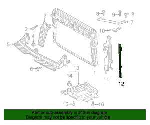 2015-2021 Volkswagen Side Air Baffle Seal Strip 5G0-121-332-J | OEM ...