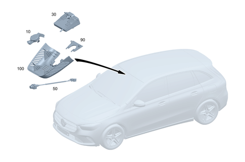 Sensors, Camera and Switch Behind Windshield for 2022 Mercedes-Benz GLA ...