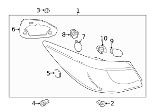 2016-2020 Toyota Tail Lamp Assembly Guide 90118-WB402 | Toyota Parts Center