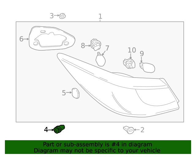 2016-2020 Toyota Tail Lamp Assembly Grommet 90118-WB356 | Toyota Parts ...