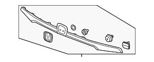 74890-THR-A01 - Garnish Assembly Rear License - 2018-2020 Honda Odyssey ...