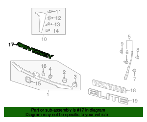 75722-THR-A01 - Emblem Rear (Odyssey) - 2018-2020 Honda Odyssey ...