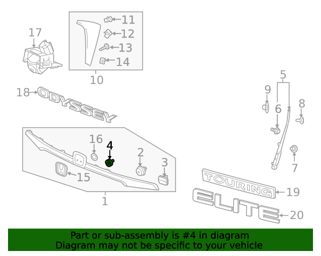 2012-2021 Honda Bolt, Special (5MM) 74895-SZA-A01 | Honda Parts Online