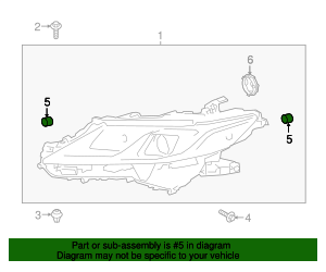 90075-15505 - Headlamp Assembly Cap - 2012-2023 Toyota | OEM Genuine ...