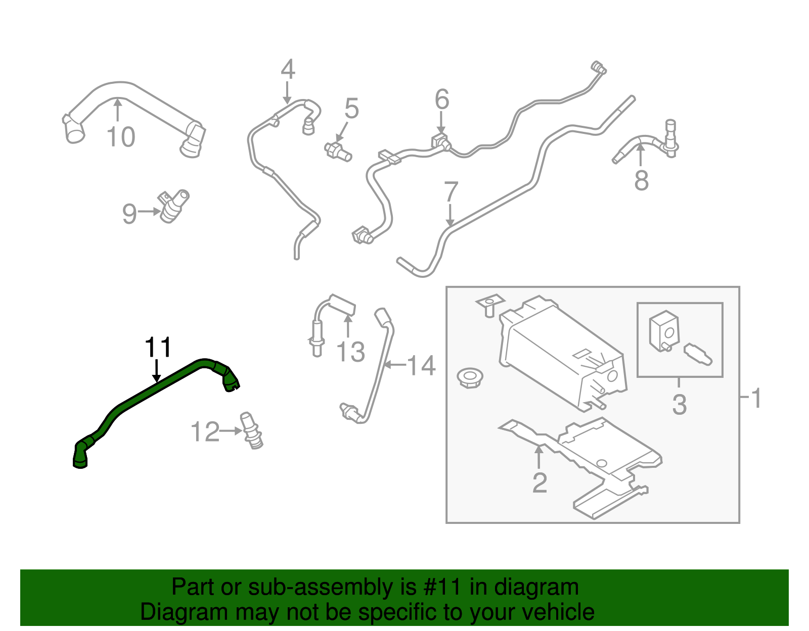 GB5Z-6758-C - PCV Valve Hose 2015-2019 Ford | Ford Parts Direct