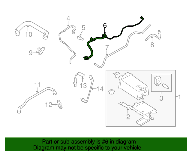 DA8Z-9C047-A 2013-2019 Ford Vent Tube | Fairway Ford Parts