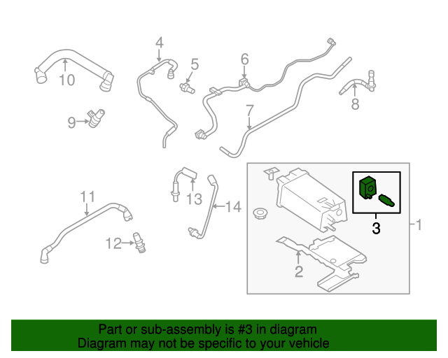 2015-2019 Lincoln MKT Hose Connecting FG1Z-9G271-A | FairwayFordParts.net