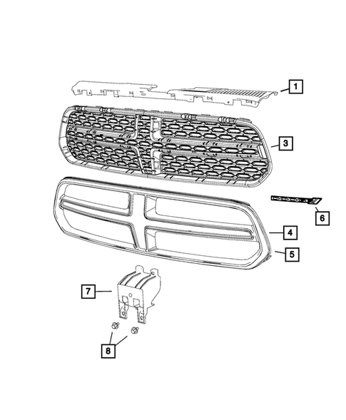 Grilles for 2015 Dodge Durango | Mopar Online Parts