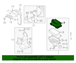 2018-2019 Hyundai Accent Air Cleaner Cover 28111-H9100 ...
