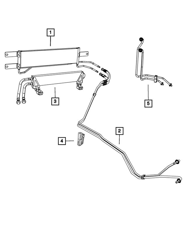 2010-2013 Mopar Oil Cooler Pressure And Return Hose And Tube 55057191AC ...