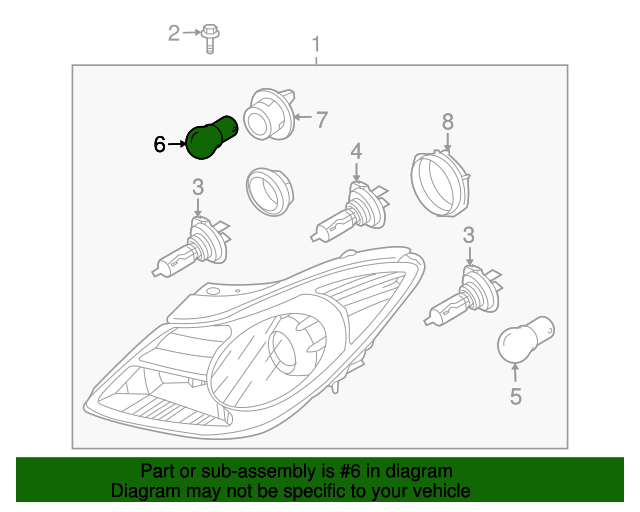 2007-2017 Hyundai Low Beam Bulb 18649-55009-S | OEM Parts Online