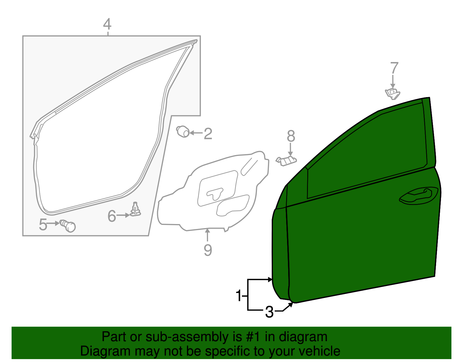2014-2019 Toyota Corolla Door Shell 67002-02382 | Toyota Parts Center
