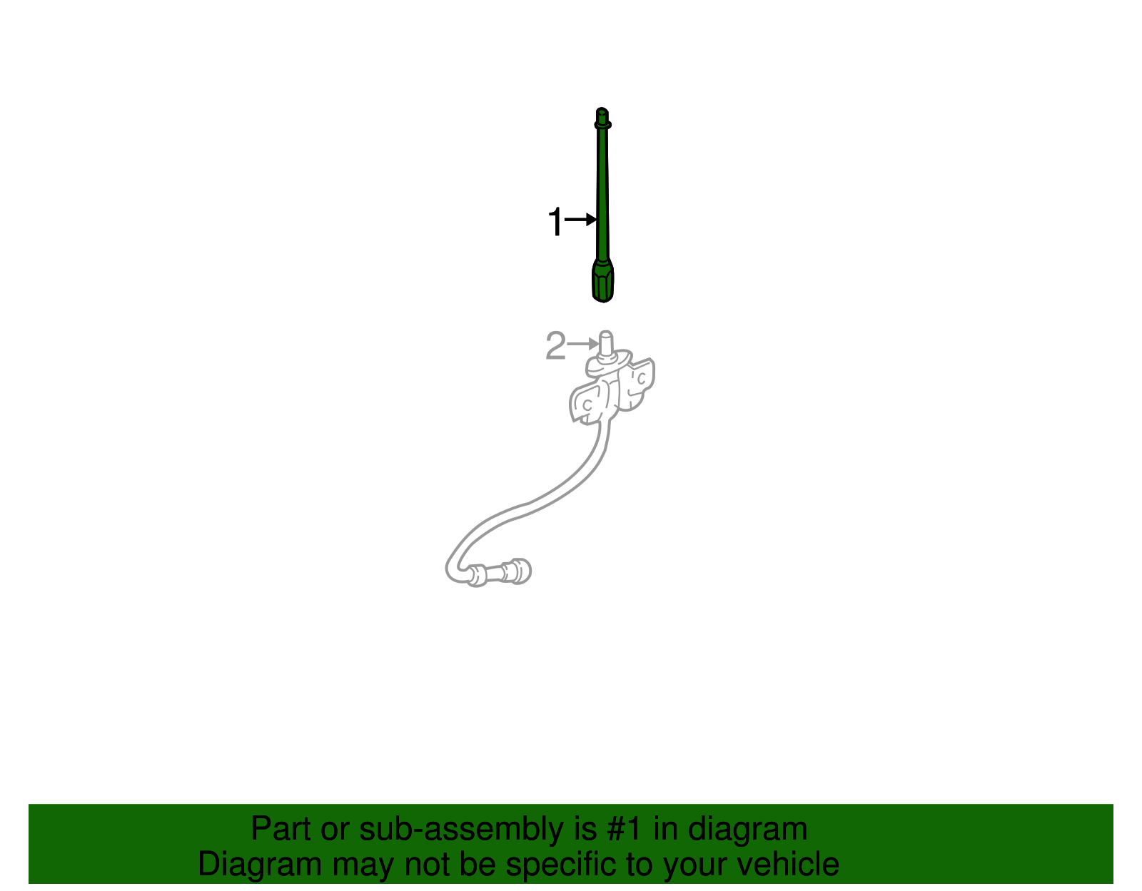 1984-2025 GM M6 X 1.0 -6H Thread Radio Antenna 15087886 | OEM Parts Online