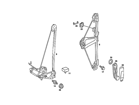 Window Regulator for 1987 Mercedes-Benz 190D | Mercedes-Benz USA Parts