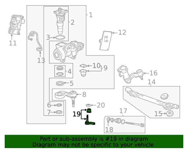 2020-2024 GM Steering Linkage Outer Tie Rod 84467789 | NewGMParts.com