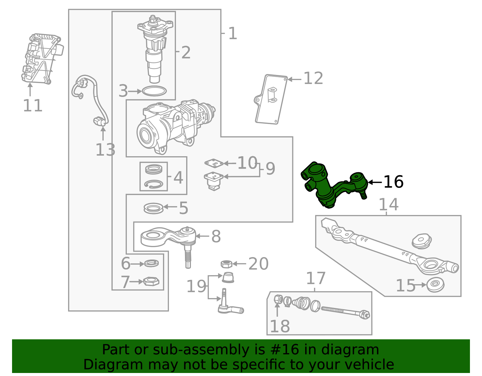 84467788 - Steering Linkage Idler Arm 2011-2025 GM | GM Wholesale Direct