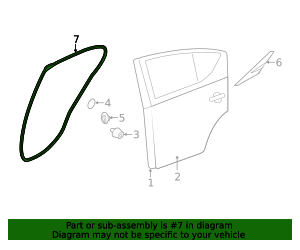 82830-5EF0A - Door Seal 2020-2024 Nissan Versa | AutoNationParts.com