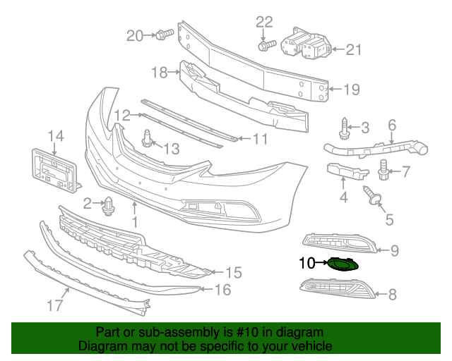 71116-TR3-A51 - Cover, R Front Fog Light 2013-2015 Honda Civic | Honda ...