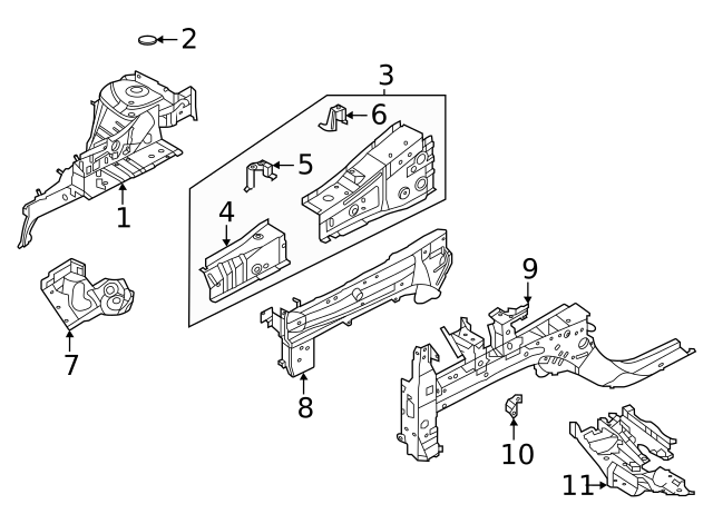 2021 Nissan Rogue Side Support F2521-6RRMA | OEM Parts Online