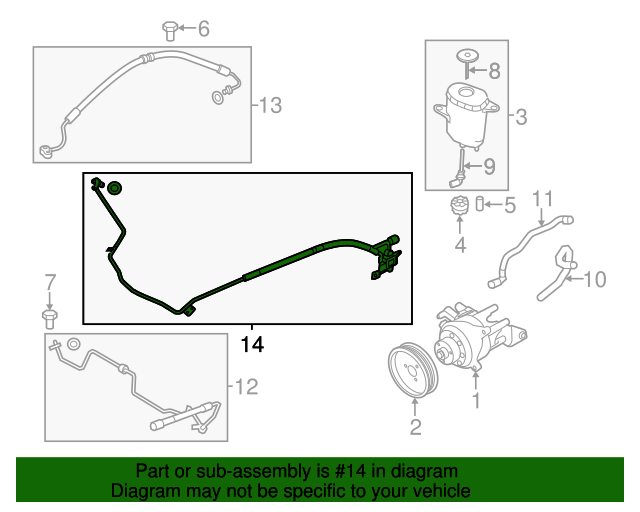 Genuine BMW 32-41-6-796-387 | Power Steering Pressure Hose | FREE ...