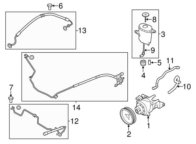 32416778514 - 2010-2013 BMW Power Steering Pressure Hose (32-41-6-778 ...