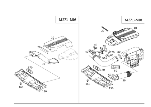 Gasoline Vehicle Air Intake for 2012 Mercedes-Benz C250 | Mercedes-Benz ...