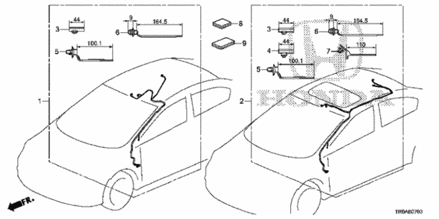 32156-TR0-A01 - Wire, Sunroof - 2013 Honda Civic | Honda Parts Cheap