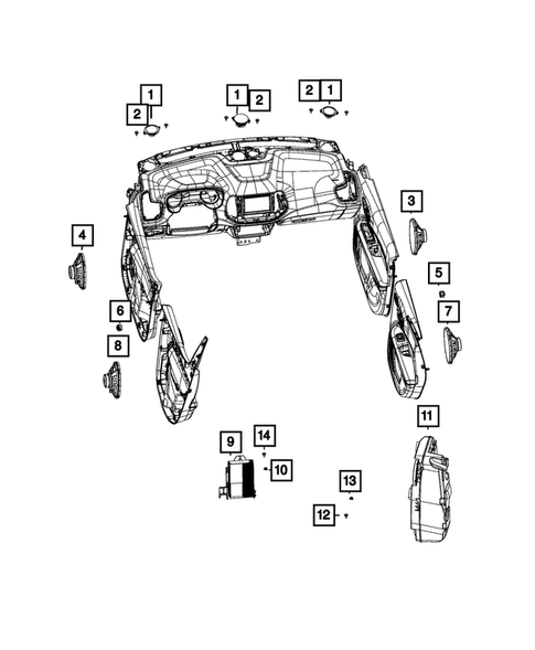 Radio, Antenna, Speakers, DVD, and Video systems for 2024 Jeep Compass ...