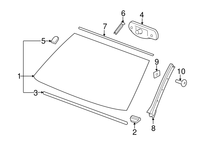 2007-2014 GM Windshield 20979218 | GM Parts Center