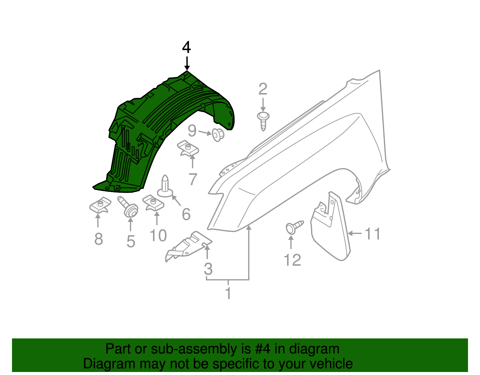 2005-2015 Nissan Xterra Fender Liner 63841-EA200 | My Nissan Part