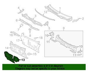 Genuine Toyota Engine Compartment Insulation part# 55223-06300 for 2012 ...