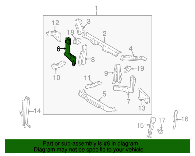 2001-2007 Toyota Highlander Lower Tie Bar Lower Support 53211-48020 ...