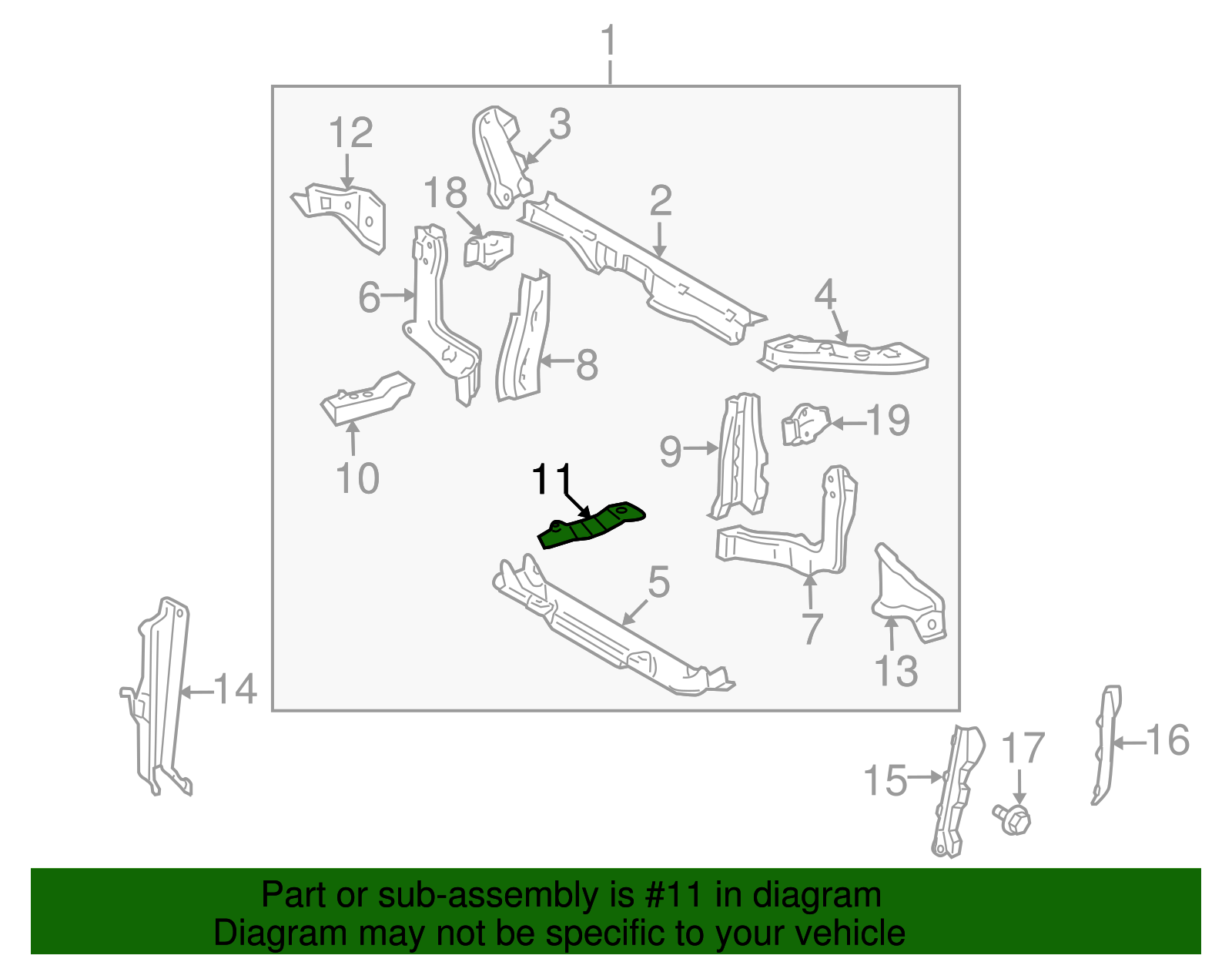 52116-48020 - High-Quality Radiator Support Bracket for 2001-2007 ...