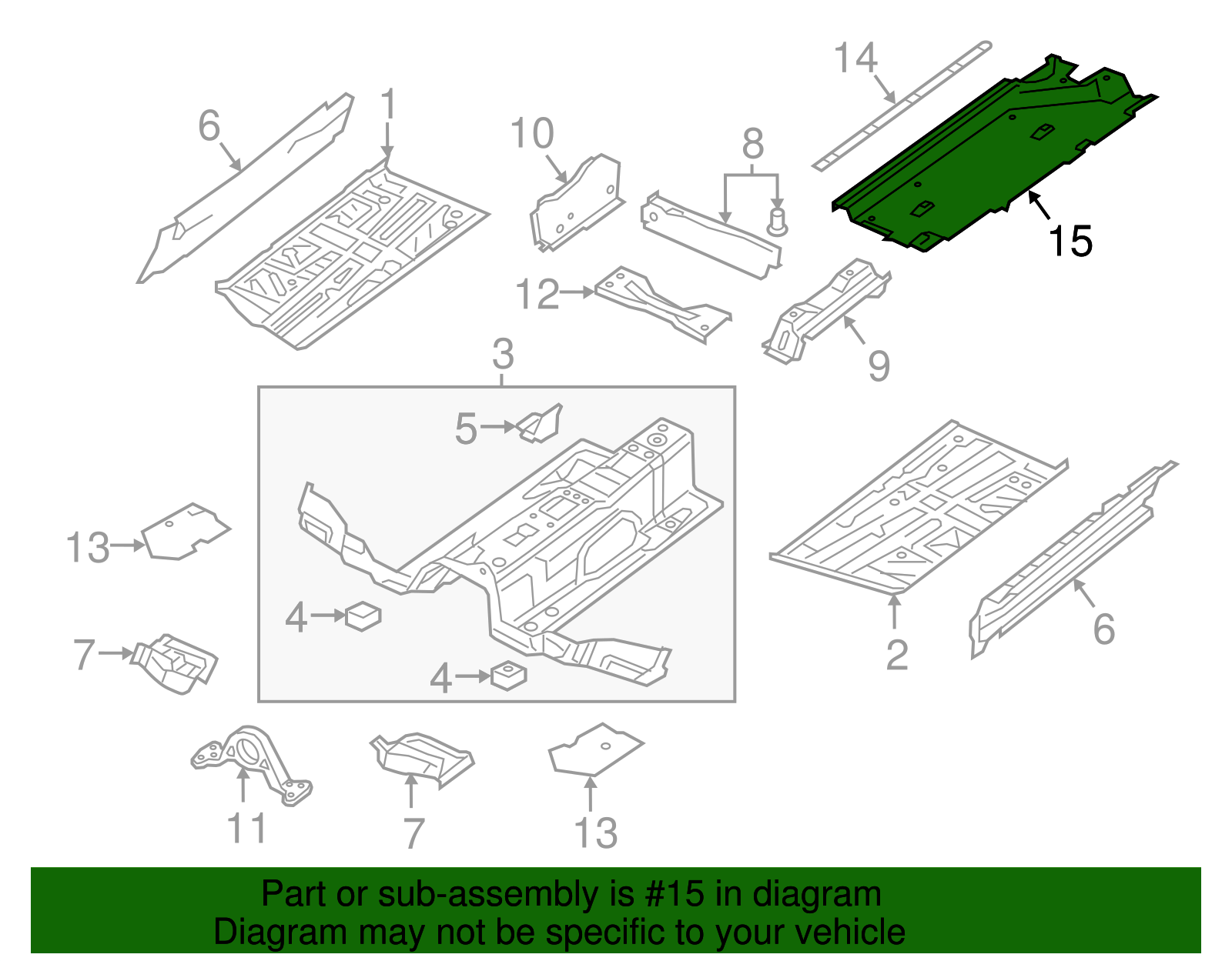 8U0-825-207 - Floor Pan Splash Shield 2015-2018 Audi | AutoNation Parts