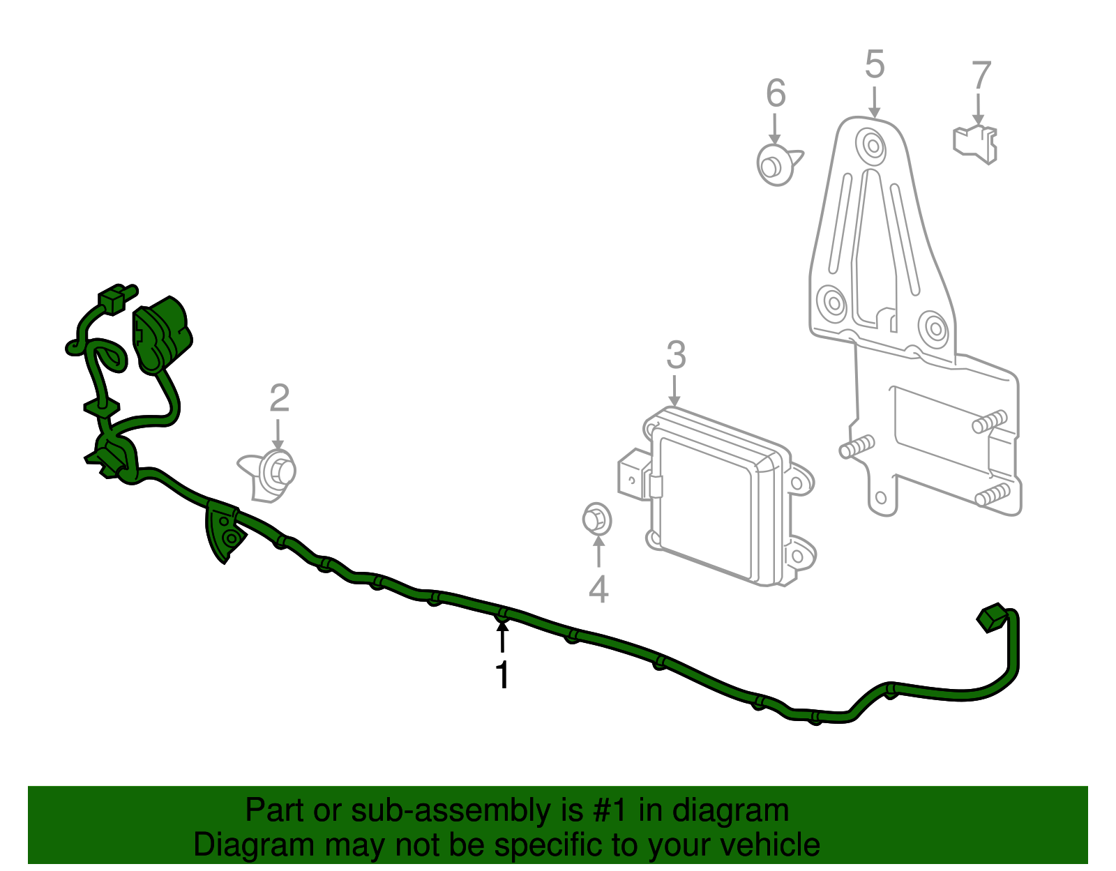 2018-2019 Chevrolet Traverse Front Object Alarm Sensor Wiring Harness ...
